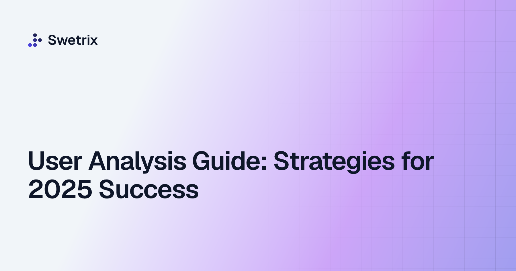 User Analysis Guide: Strategies for 2025 Success | Swetrix